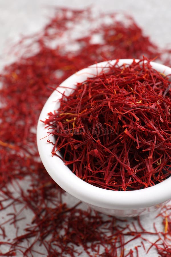 Aromatic Dried Saffron on Table, Closeup Stock Photo - Image of ...
