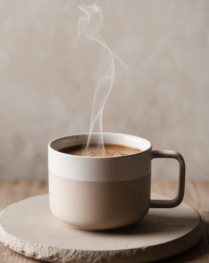Aromatic Hot Coffee in a Stylish Ceramic Mug Stock Image - Image of ...