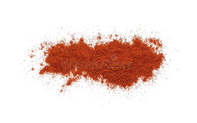 Aromatic Paprika Powder Isolated on White, Top View Stock Image - Image ...