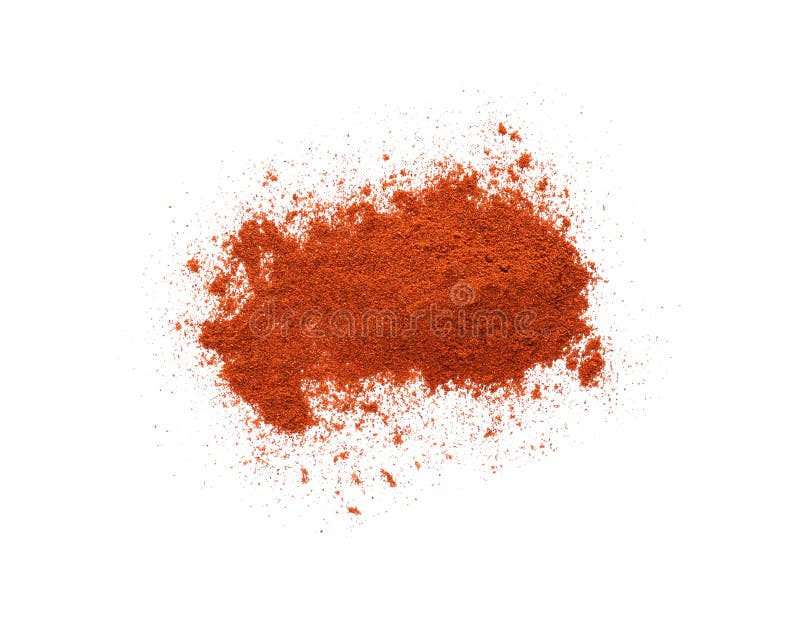 Aromatic Paprika Powder Isolated on White, Top View Stock Photo - Image ...