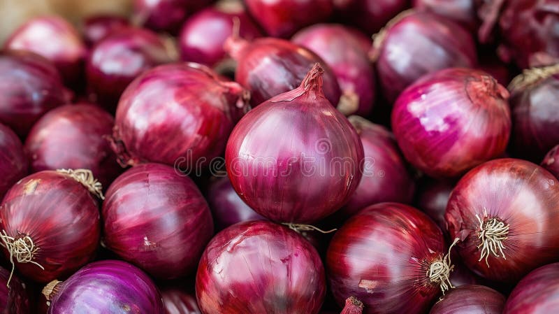 Onions Heap at Country Market Stall Stock Image - Image of onion, farm ...