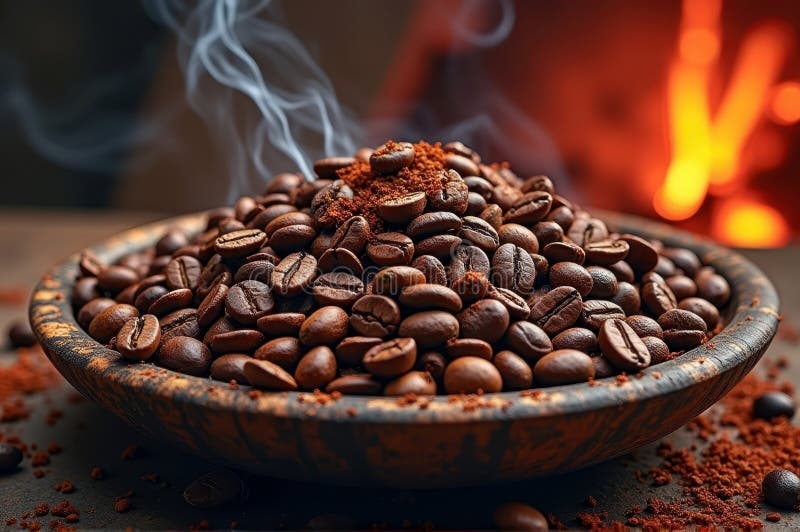 One Aromatic Roasted Coffee Bean Isolated Stock Image - Image of ...