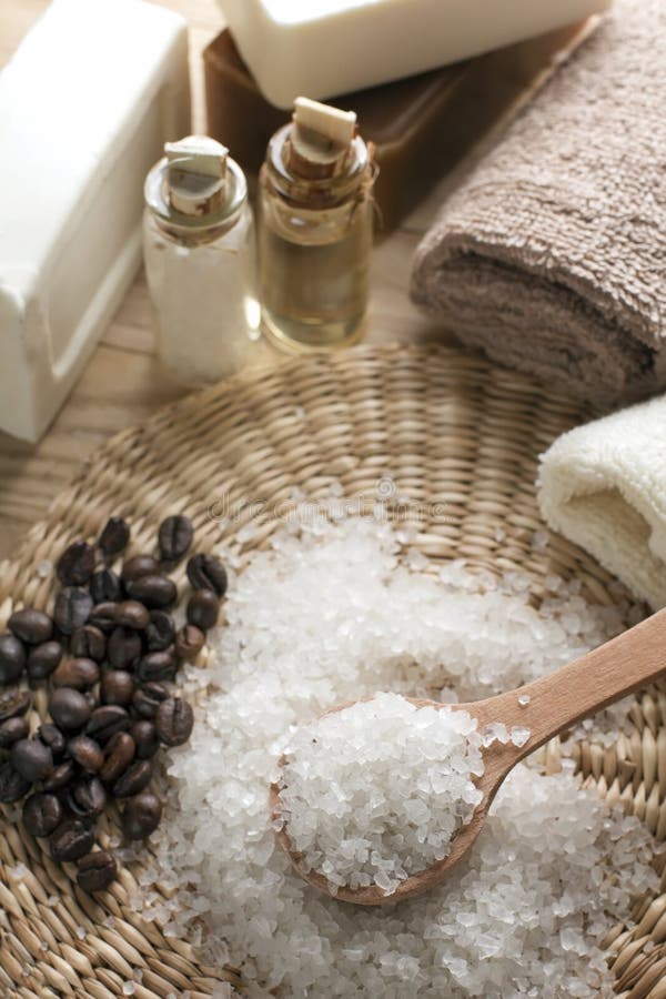 Aromatic spa set stock image. Image of bath, clean, cosmetics - 26452379