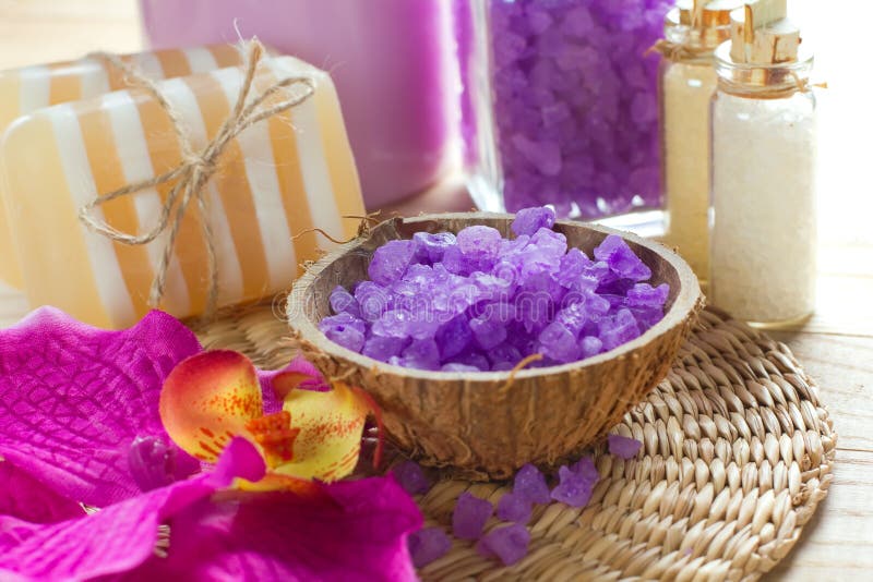 Aromatic spa set stock image. Image of healthy, clear - 26653341