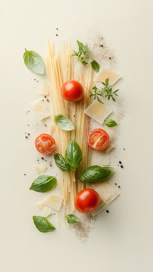 Aromatic Spaghetti Dish with Fresh Tomatoes, Basil, and Parmesan Cheese ...