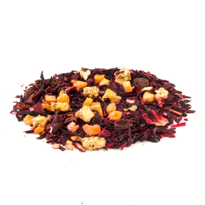 Aromatic Tea Hibiscus Flower Candied Fruit Mix Stock Image - Image of ...