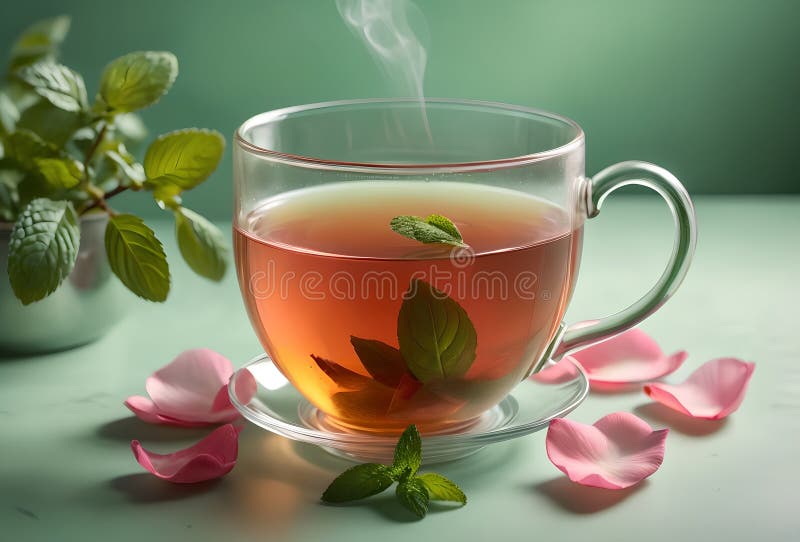 Aromatic Tea from Rose Petals in a Cup Stock Image - Image of herbal ...