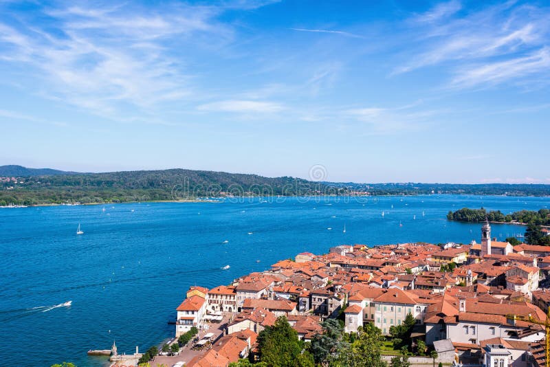 Arona landscape stock photo. Image of lake, postcard - 155398926