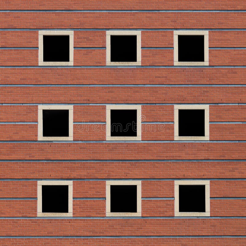Nine Windows on a Light Blue Wall Stock Image - Image of windows, nine ...