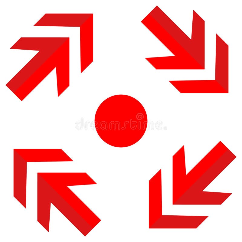 Around Arrow Isolated Vector Icon Which Can Easily Modify or Edit Stock ...