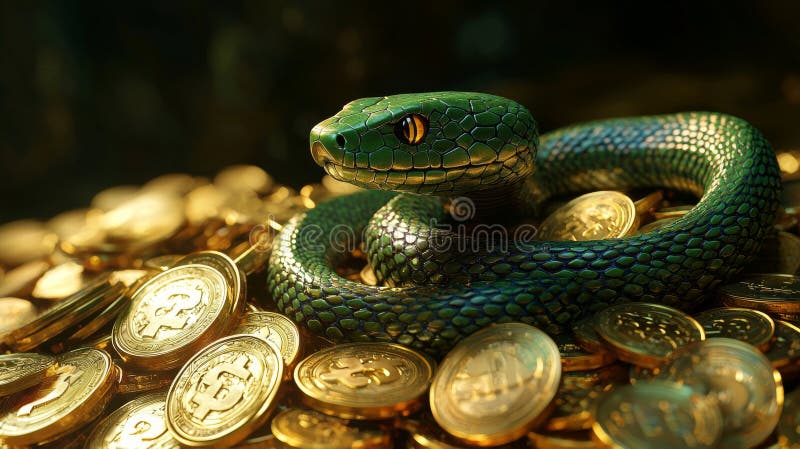 Around the Banner 2025 is a Green Snake Coiling Around a Golden ...