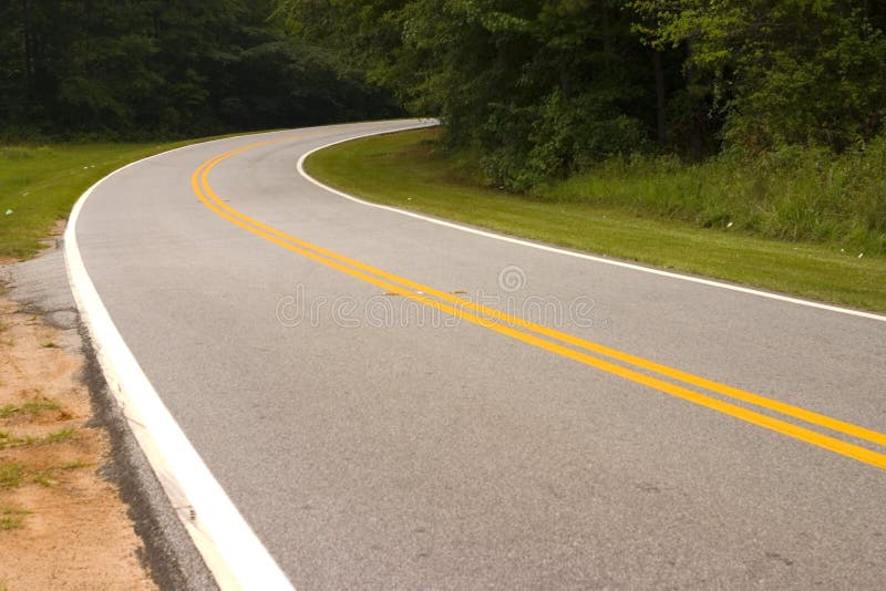 Around The Bend In The Road Stock Photo - Image of great, mountain ...