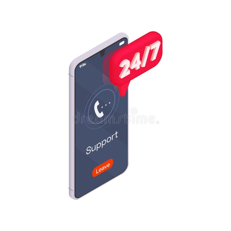 Around Clock Support Composition Stock Vector - Illustration of ...