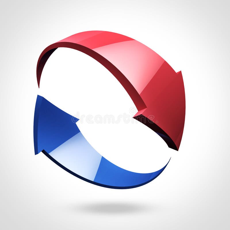 Around and Around they Go.... Computer Generated Graphic of Arrows ...