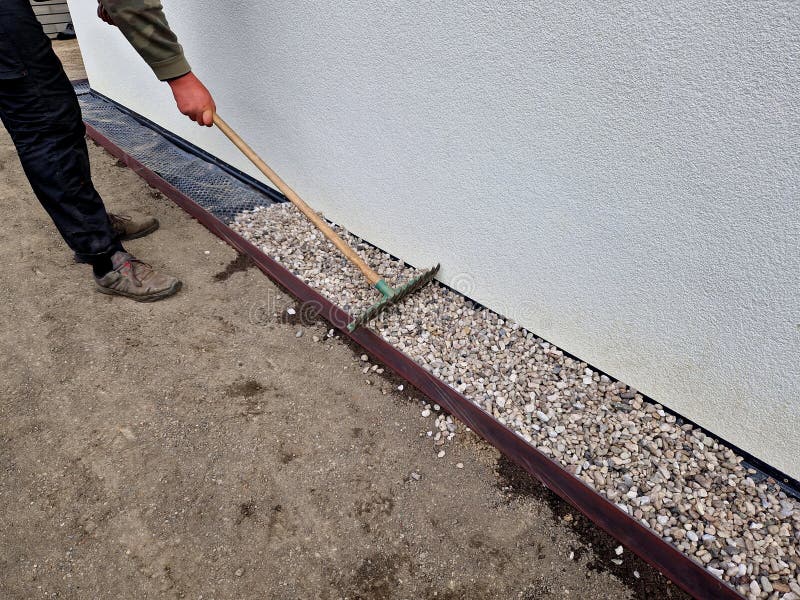 Around the House it is always Necessary To Create a Gutter Path Stock ...