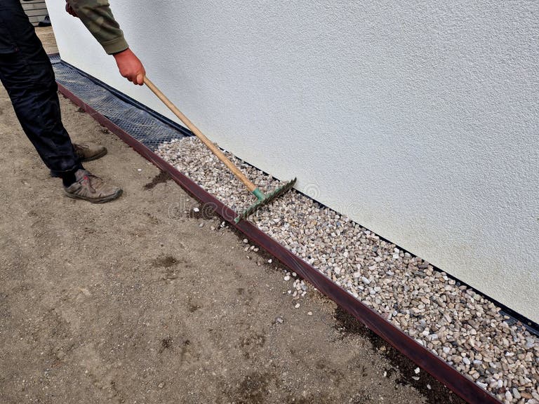 Around the House it is always Necessary To Create a Gutter Path Stock ...