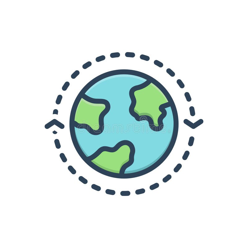 Color Illustration Icon for Around, on Every Side of and Everywhere ...