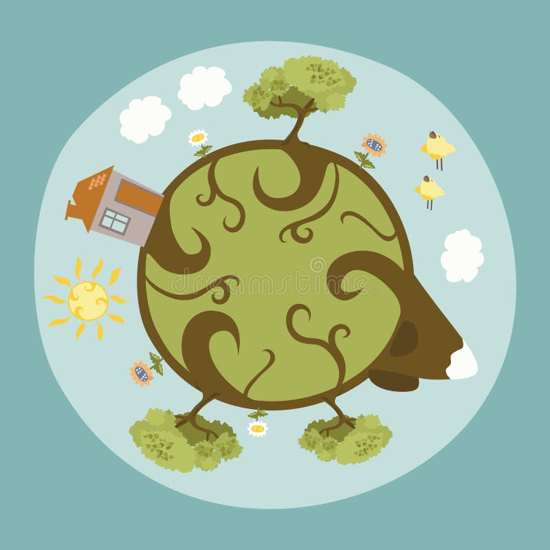 Around the Little Planet stock vector. Illustration of background - 9045638