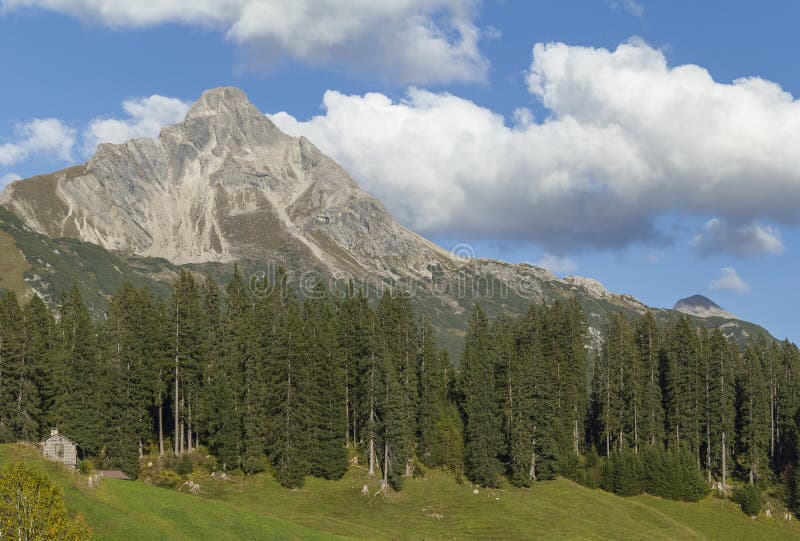 Around Warth in Austria stock photo. Image of alps, peak - 233047108
