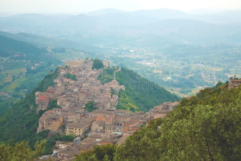 Arpino`s low town Italy stock photo. Image of arpinum - 244911652