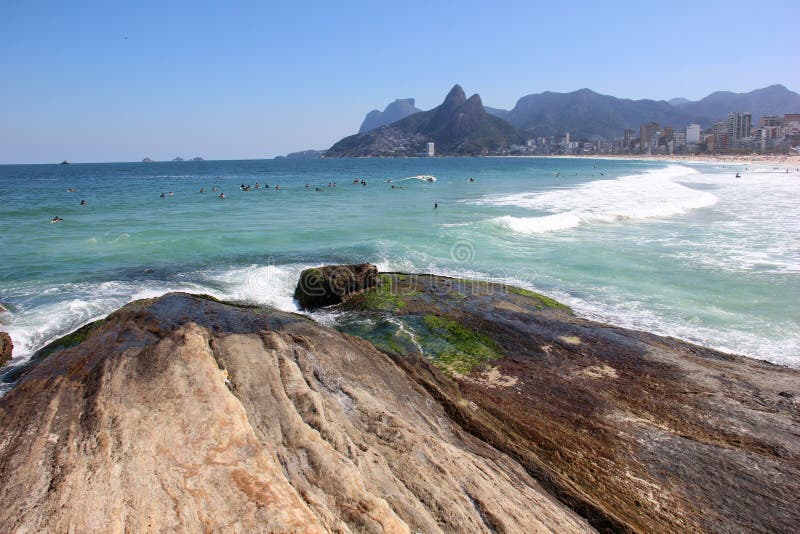 Arpoador Beach in Rio De Janeiro Stock Photo - Image of ipanema, beach ...