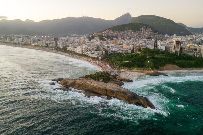 Arpoador Rock in Rio De Janeiro Stock Image - Image of brasil ...