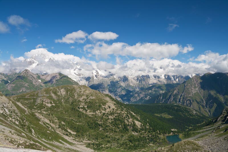 Arpy Valley, Italy stock image. Image of snow, rocks - 16817711