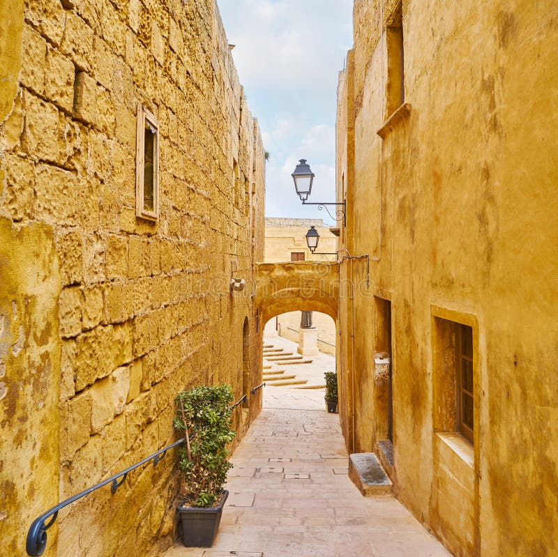 Los Terraplenes De La Ciudadela De Rabat, Victoria, Isla De Gozo, Malta ...