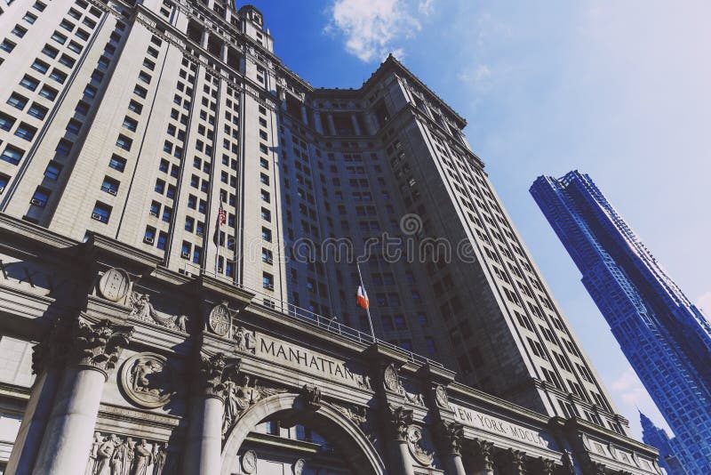 Arquitectura Y Edificios Hermosos En Ayuntamiento Manhattan Foto ...