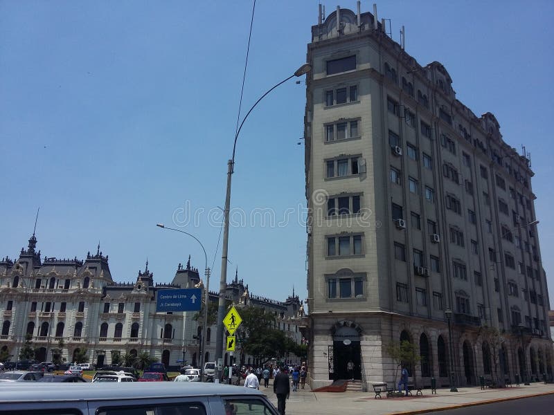 Arquitetura Da Cidade De Lima. Peru Fotografia Editorial - Imagem de ...