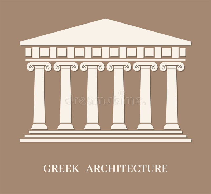 Arquitetura grega ilustração do vetor. Ilustração de arqueologia - 19193253