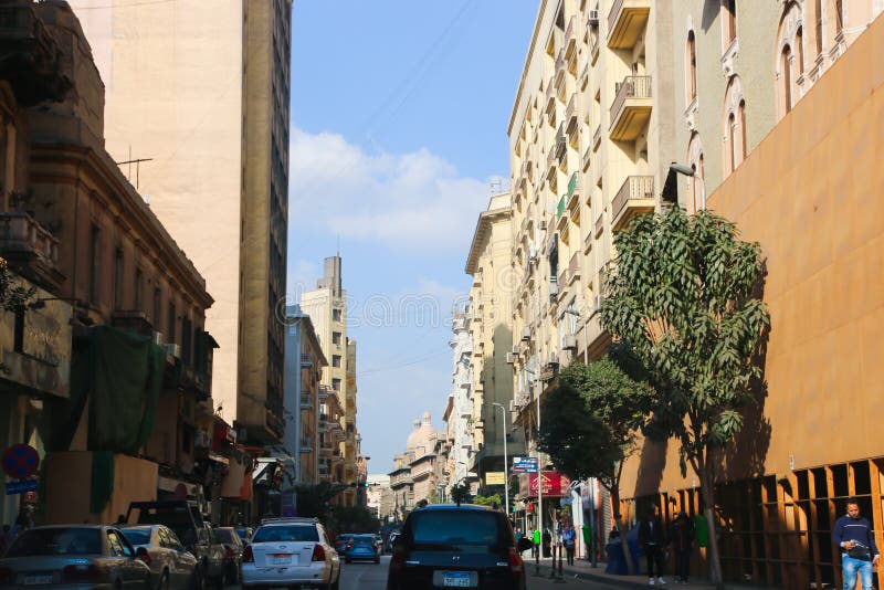 Arquitetura Do Cairo Do Centro Imagem Editorial - Imagem de cairo, ruas ...
