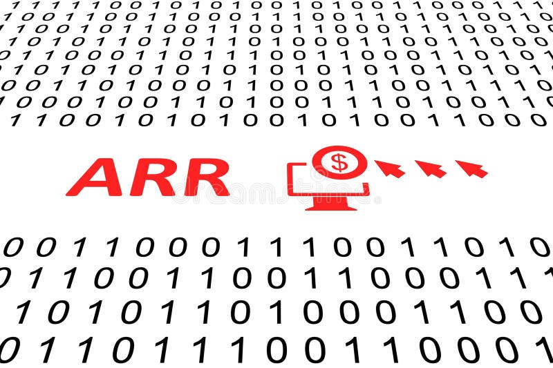 ARR concept binary code 3d stock illustration. Illustration of ...