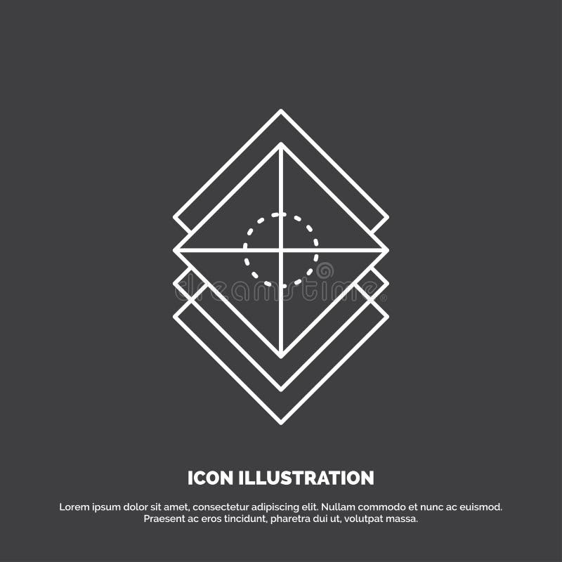 Arrange Design Layers Stack Layer Icon Line Vector Symbol For Ui