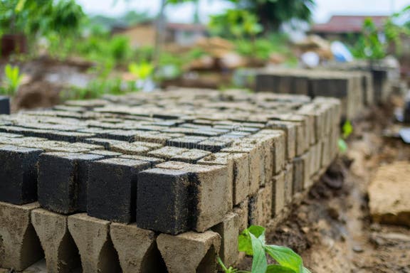 Arrange Earth Blocks Neatly for Building Project, with Environment ...