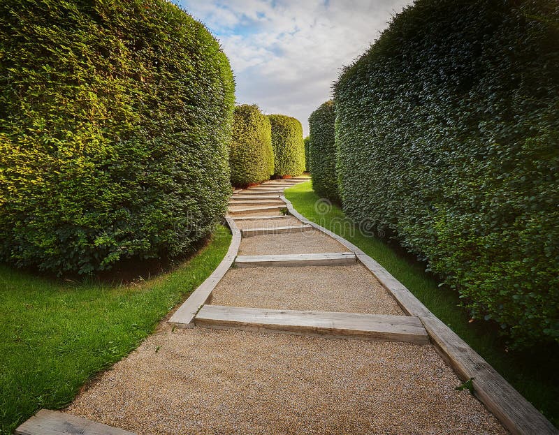 An Arrange of Garden Paths Leading from a Single Point Stock ...