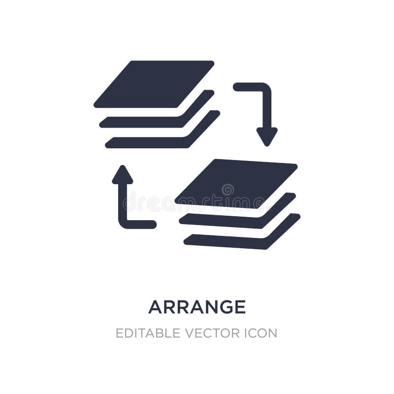 Arrange Icon in Trendy Design Style. Arrange Icon Isolated on White ...