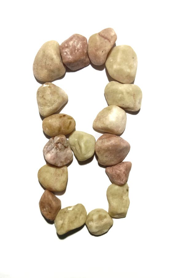 Arrange the Stone into Number Eight Isolated Stock Photo - Image of ...