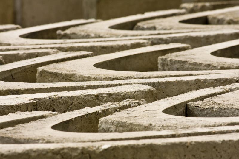 Arranged Concrete Drain Blocks Stock Image - Image of arranged, drain ...