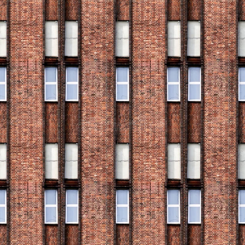Arranged Endless Seamless Pattern of an Old Brick Building with ...