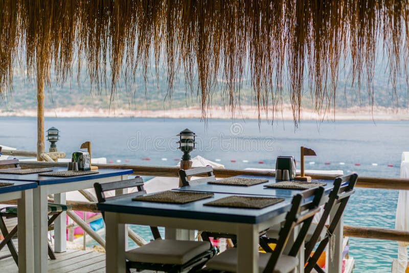 Arranged for a Holiday, Open-air Dining Table Stock Photo - Image of ...