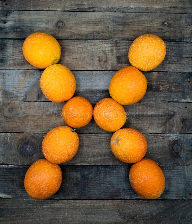 Oranges Placed in the Shape of a X Stock Photo - Image of oranges ...