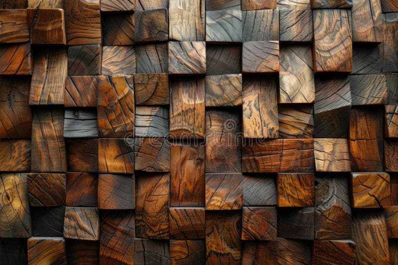 Arranged Minimalist Wooden Brown Rectangles: Modern Backgrou Stock ...