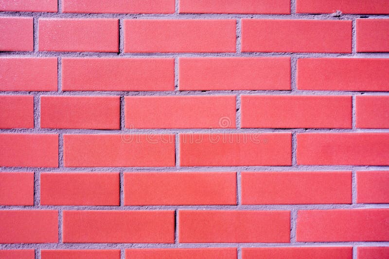 Arranged in Neat Rows of Red Bricks - Perfect Wallpaper Stock Photo ...