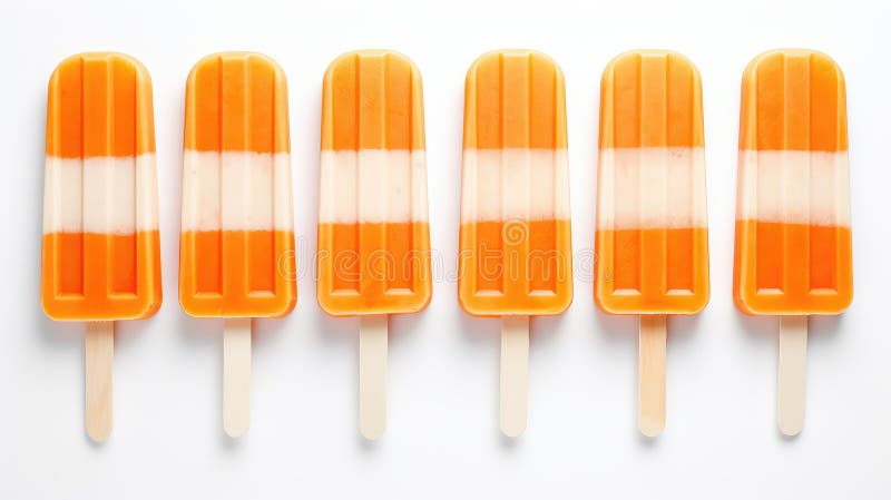 Arranged Orange Popsicle Pattern Stock Illustration - Illustration of ...
