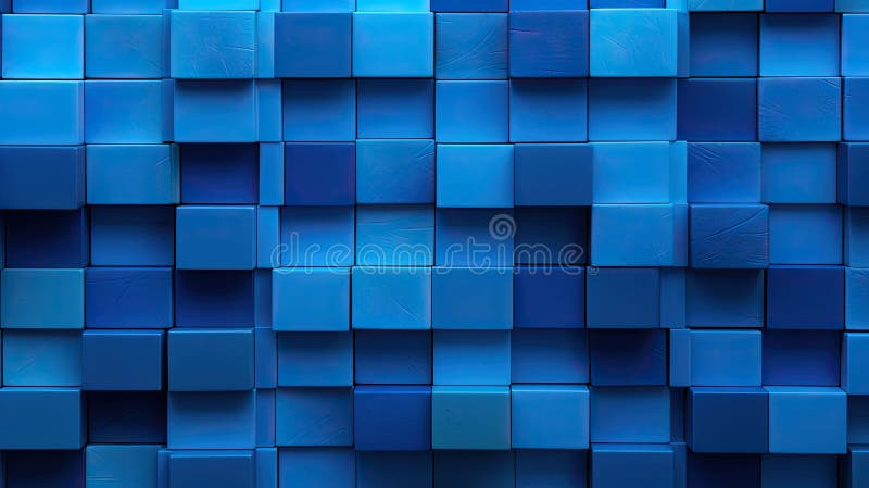 Arrangement blue blocks stock illustration. Illustration of shade ...