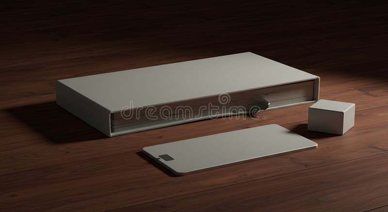 Arrangement of Box, Cube and Rectangle on Wood Surface Stock ...