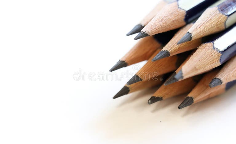 Sharp Graphite Lead Pencils in Various Compositions and Arrangements ...