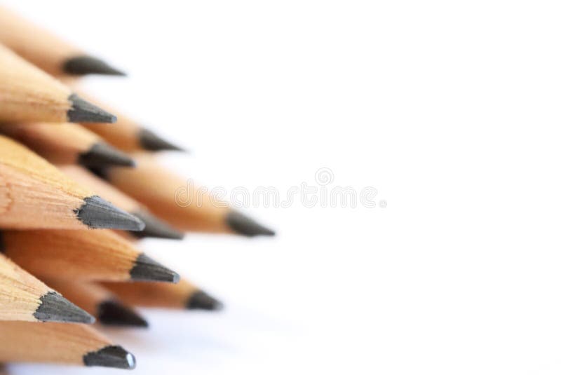 Sharp Graphite Lead Pencils in Various Compositions and Arrangements ...