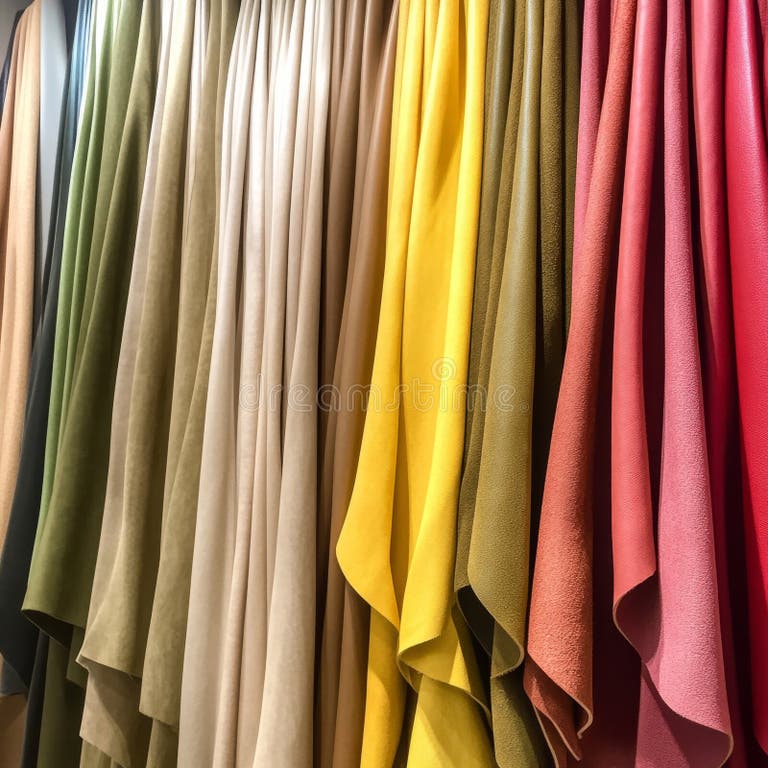 The Arrangement of Colorful Leather Strips Forms a Wavy Pattern Stock ...